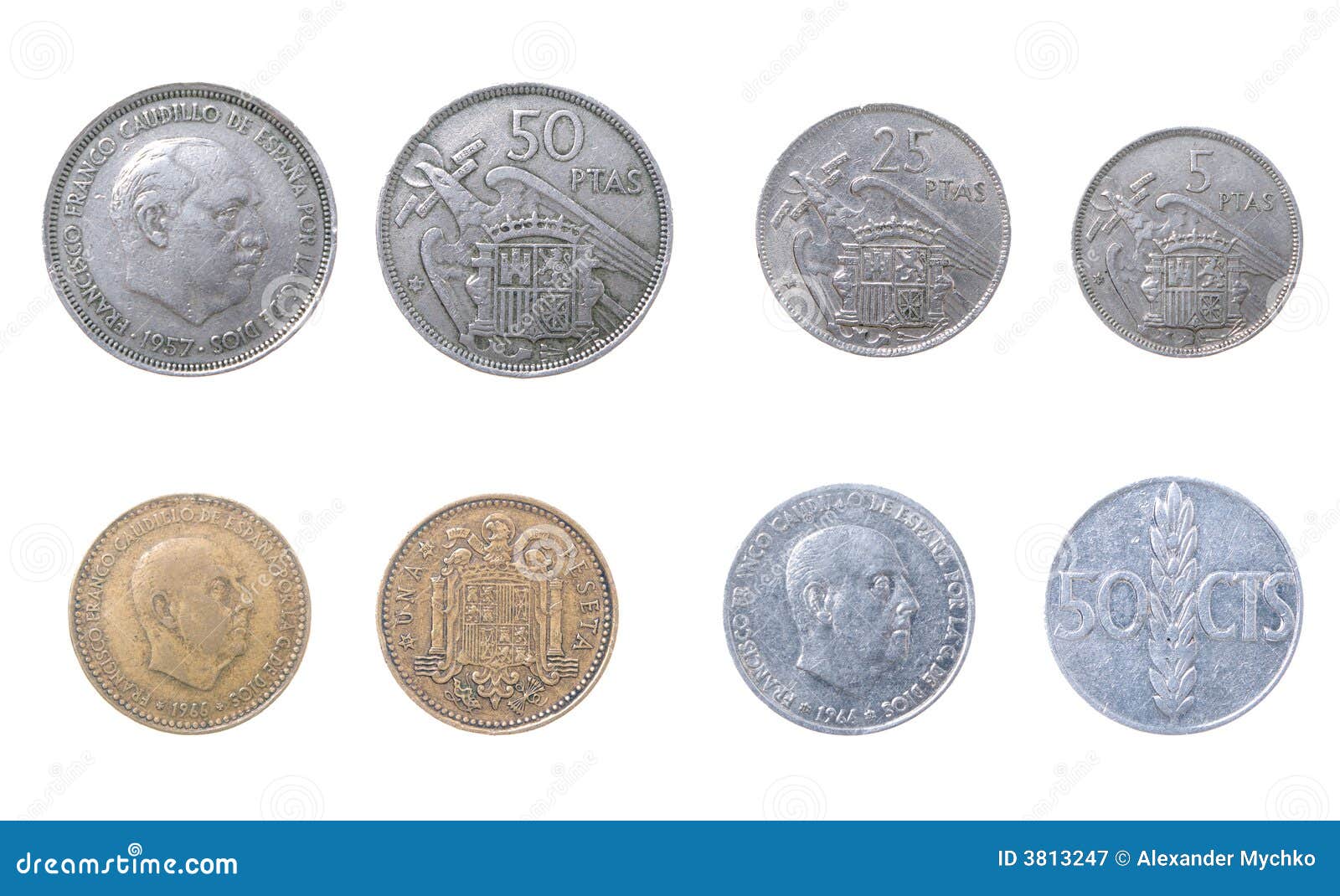 The Old coins Spain stock image. Image of credit, monetary - 3813247