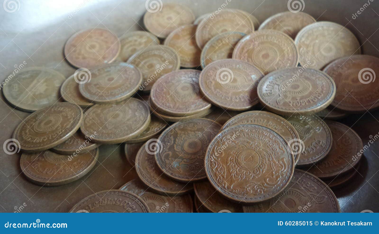 Old Coins with Temple Symbol Stock Image - Image of symbol, collection ...