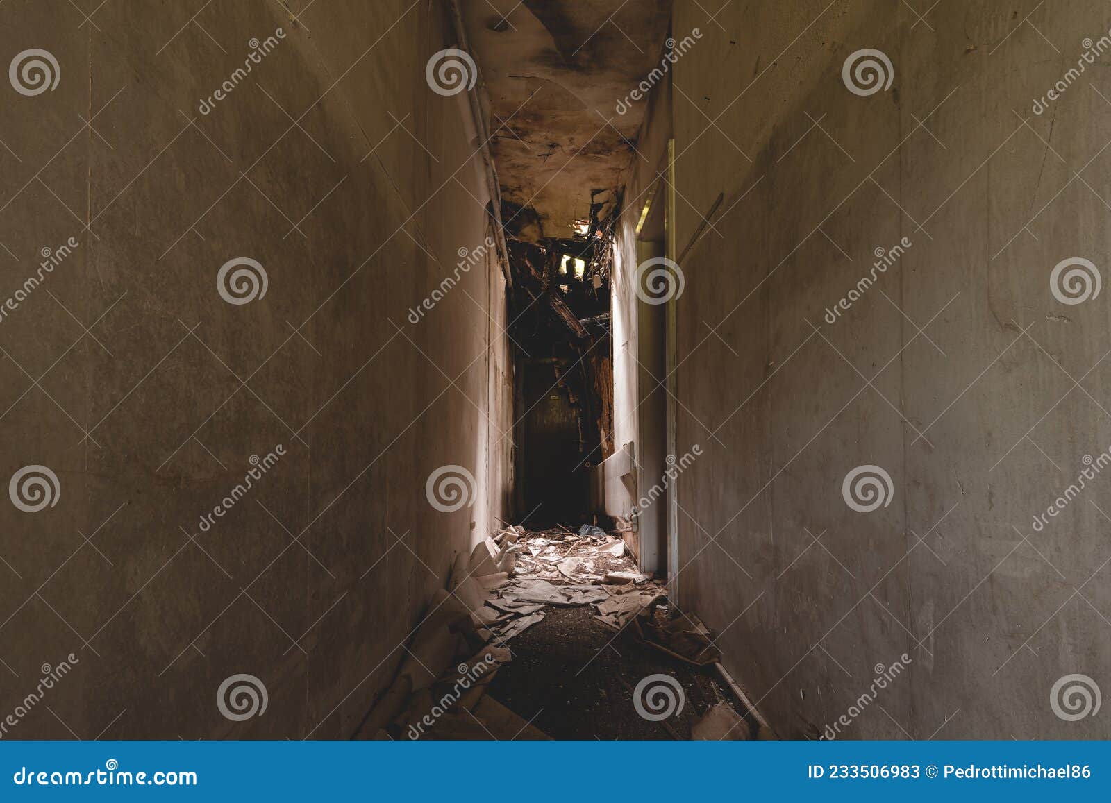 An Old, Collapsed Hay Barn, an Abandoned Farm Stock Image - Image of ...