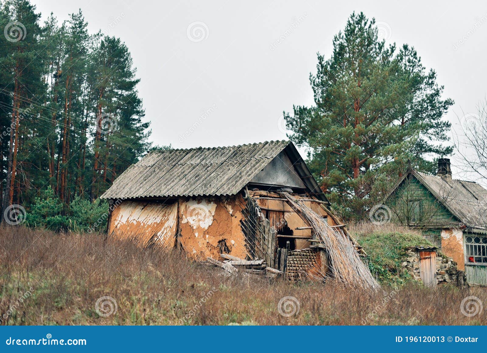 Old collapsed house stock image. Image of home, country - 196120013