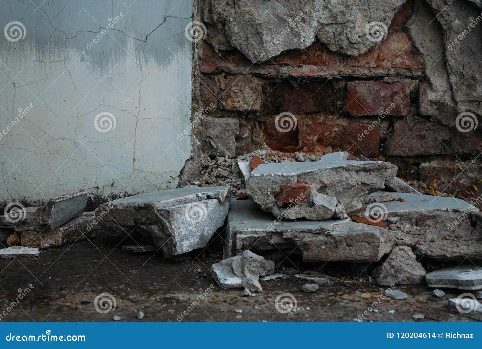 Old collapsed wall stock photo. Image of rubble, background - 120204614