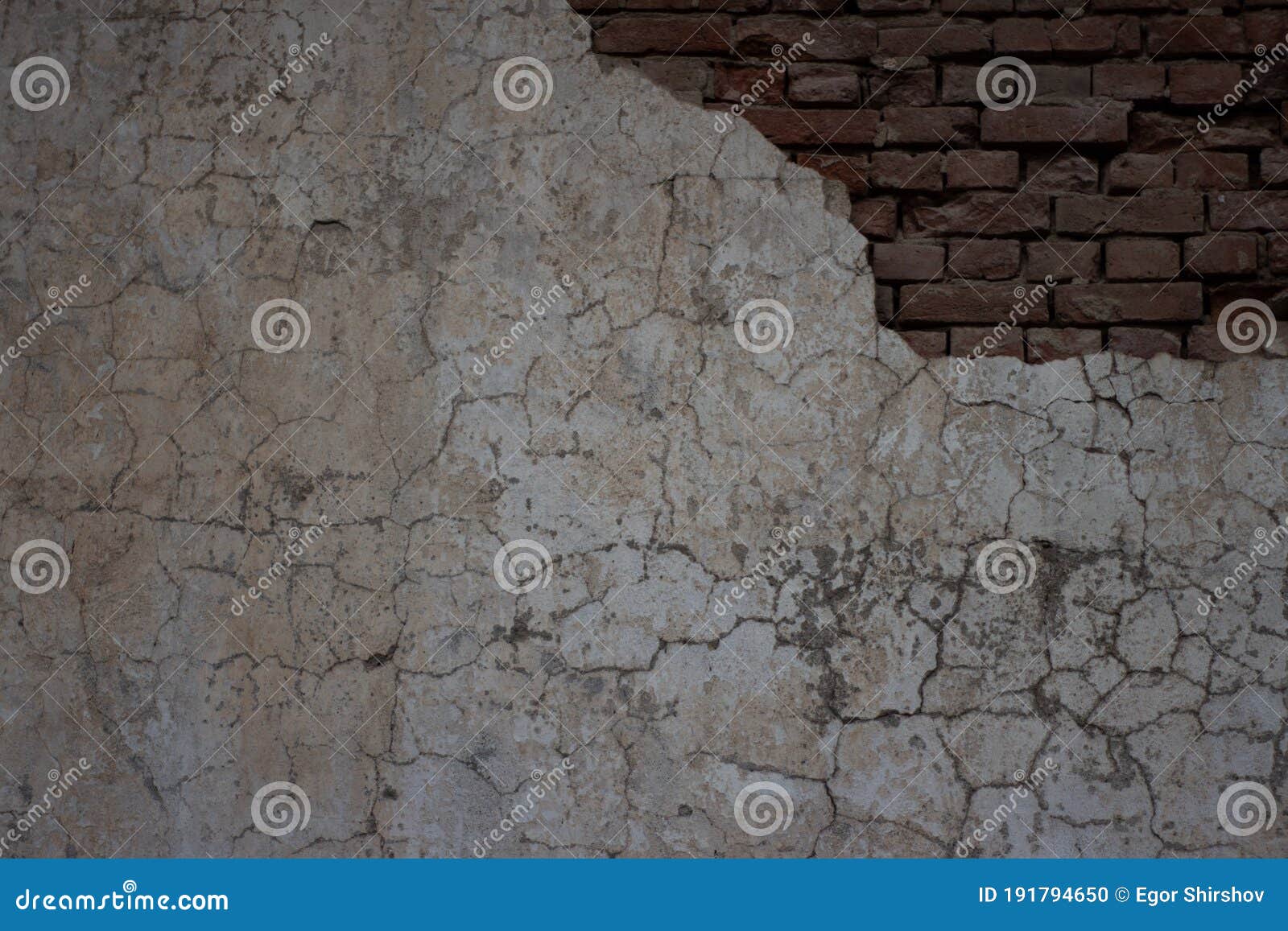 Old Collapsed Wall with Plaster Stock Photo - Image of background ...