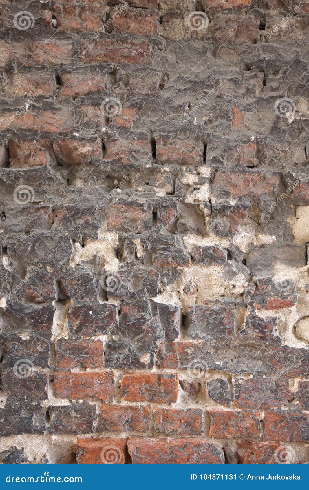 The Old Collapsing Brick Wall Stock Image - Image of building ...