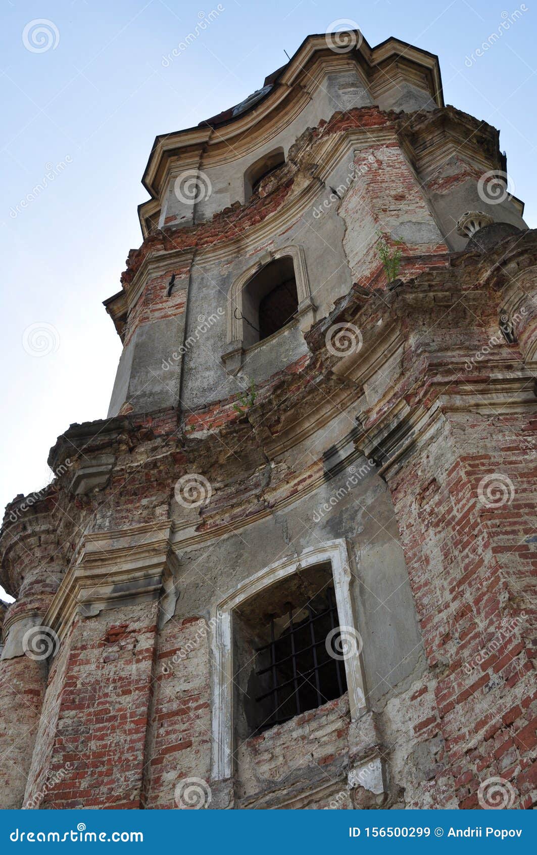 Old Collapsing Building. Brickwork Stock Image - Image of large, time ...