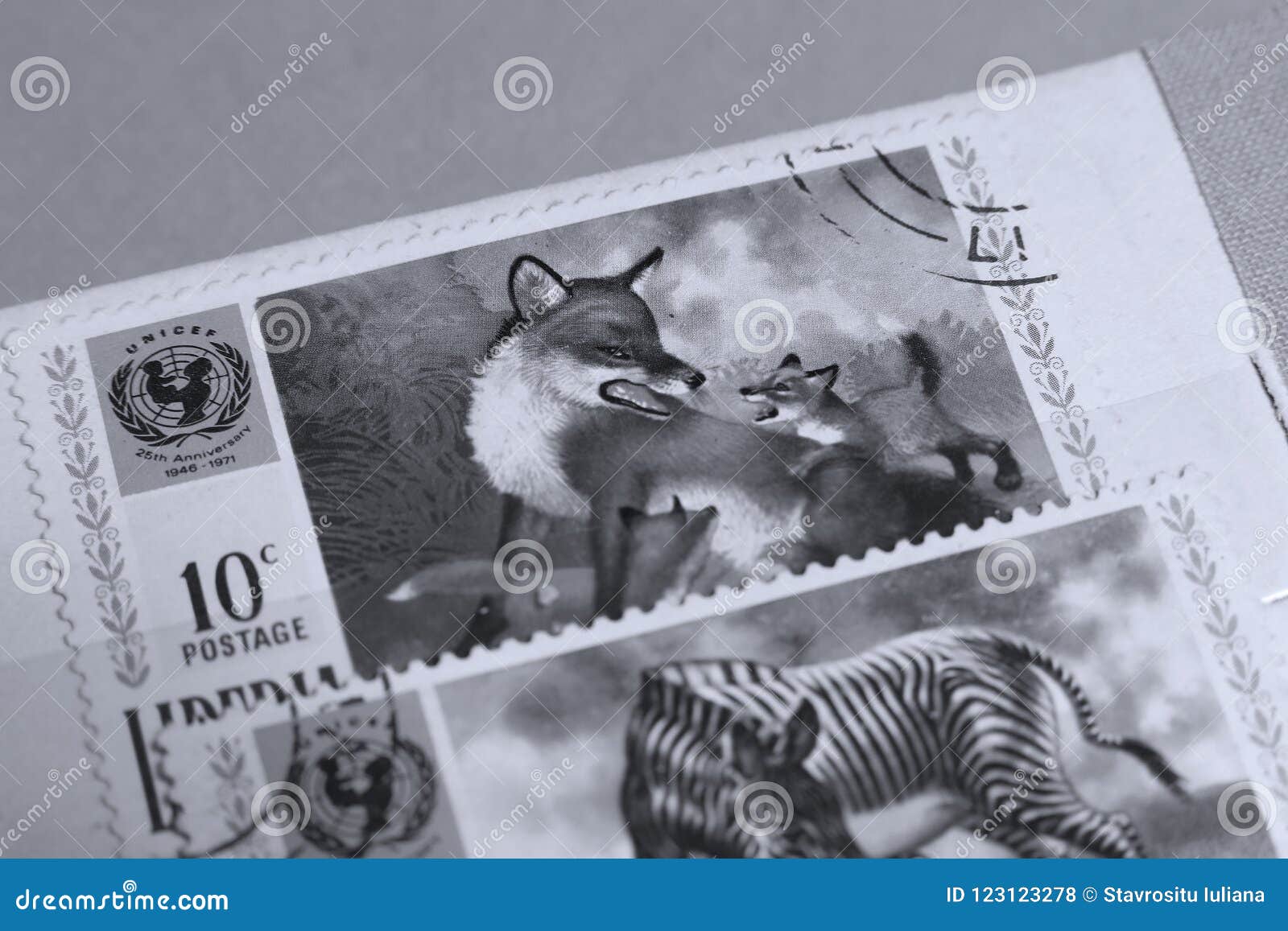 Postage Stamps, UNICEF, Fox Editorial Stock Photo - Image of arts ...