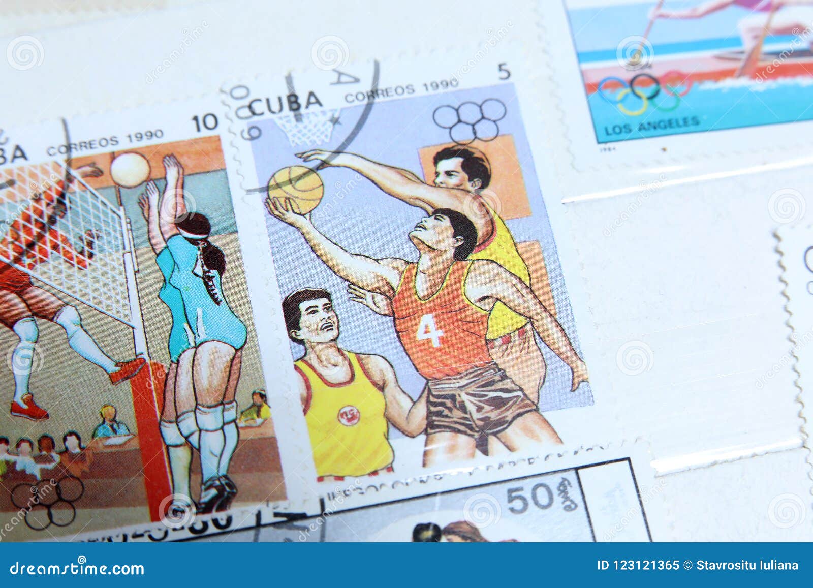 Postage Stamps, Olympic Games 1990 Editorial Image - Image of ...