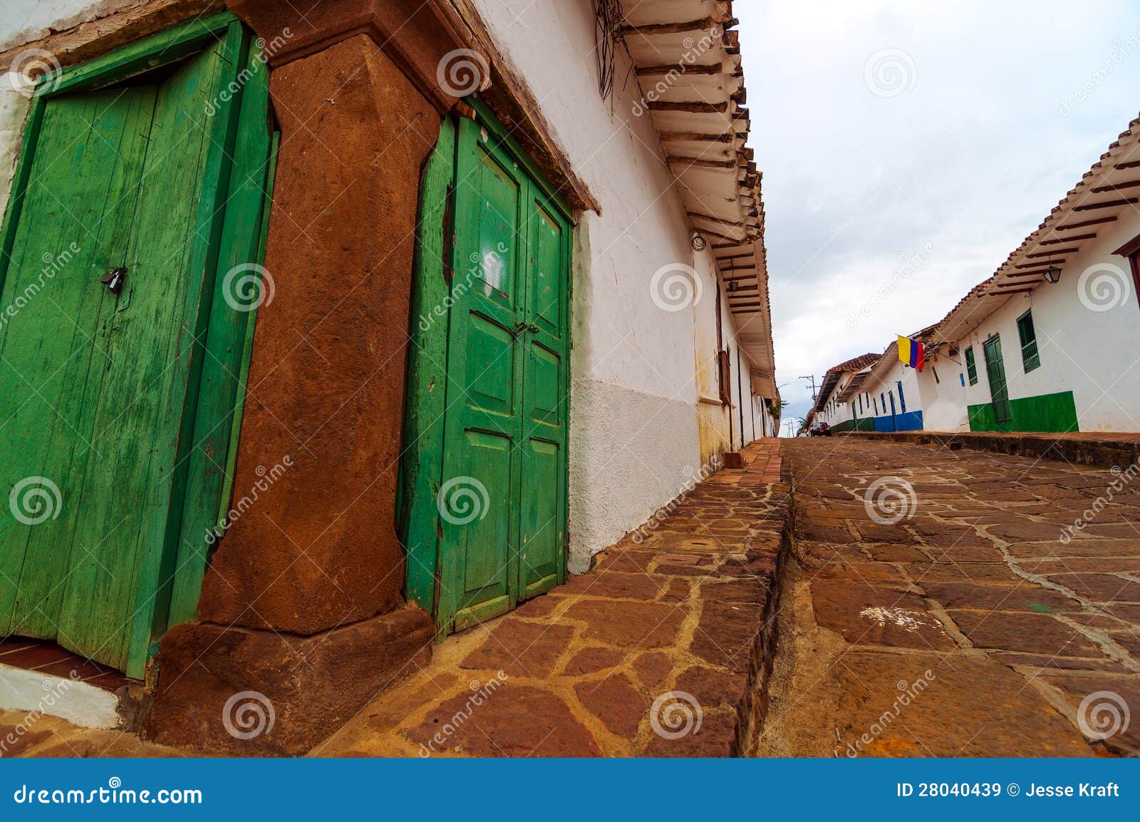 Old Colonial Street Corner stock image. Image of america - 28040439