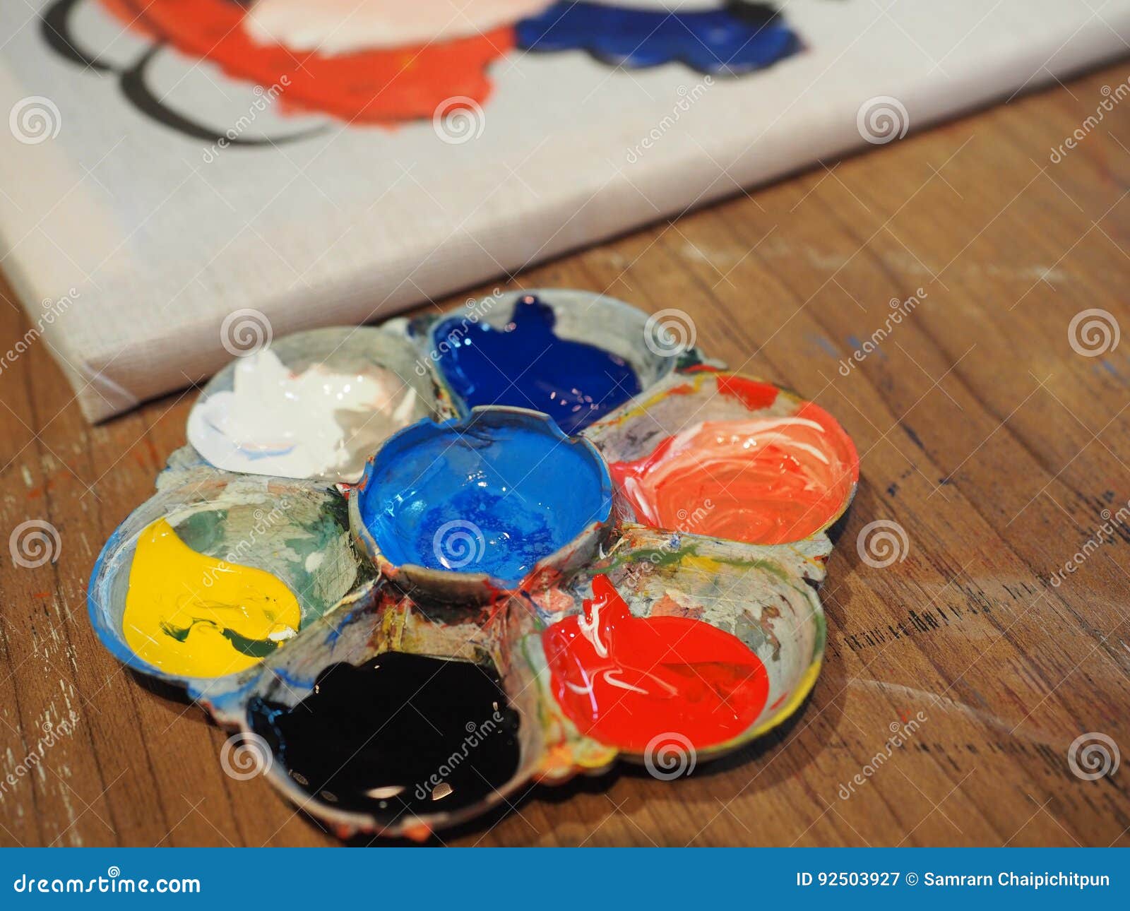 Old color plate stock image. Image of artist, liquid - 92503927