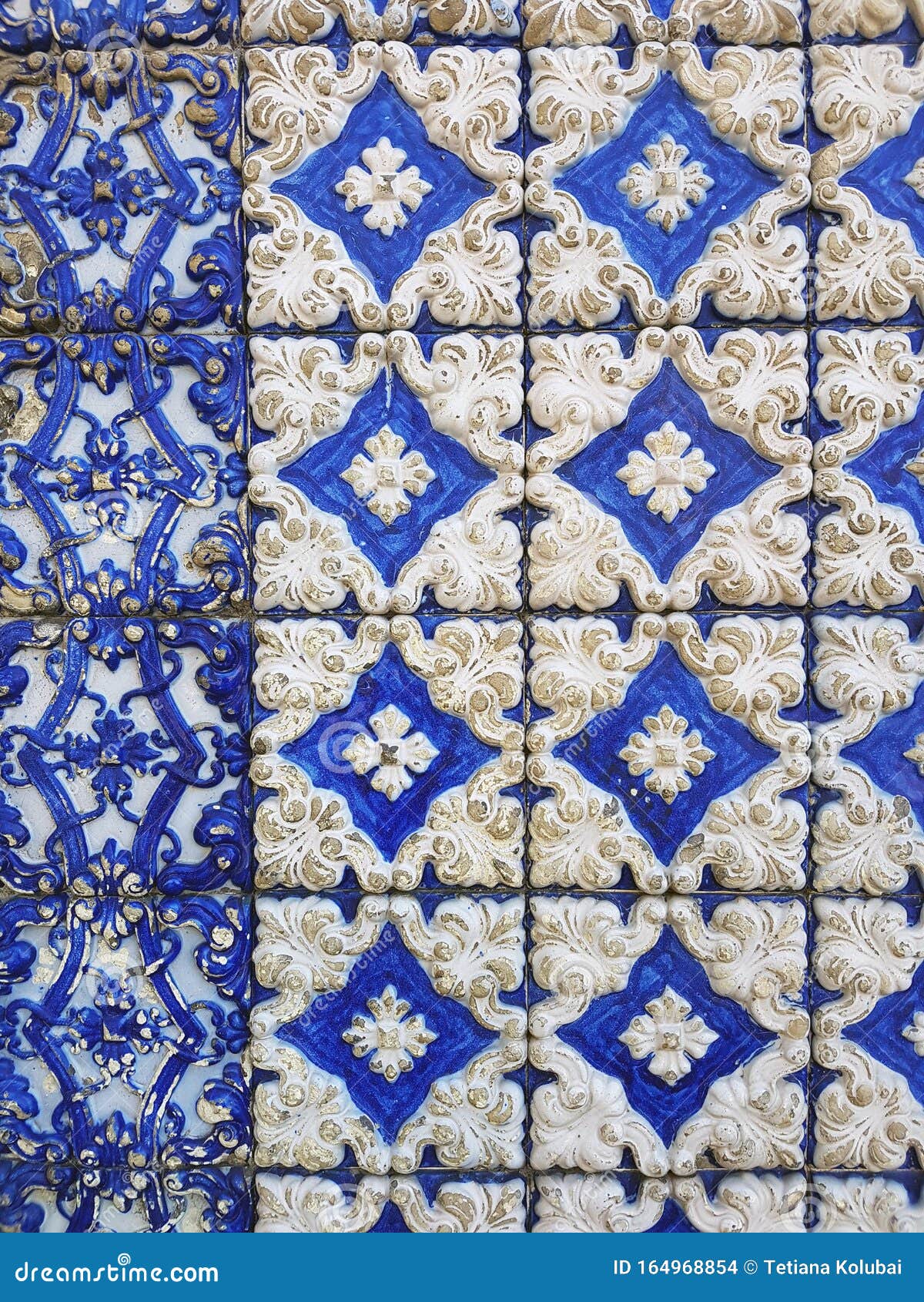 Old colored ceramic tiles stock photo. Image of closeup - 164968854
