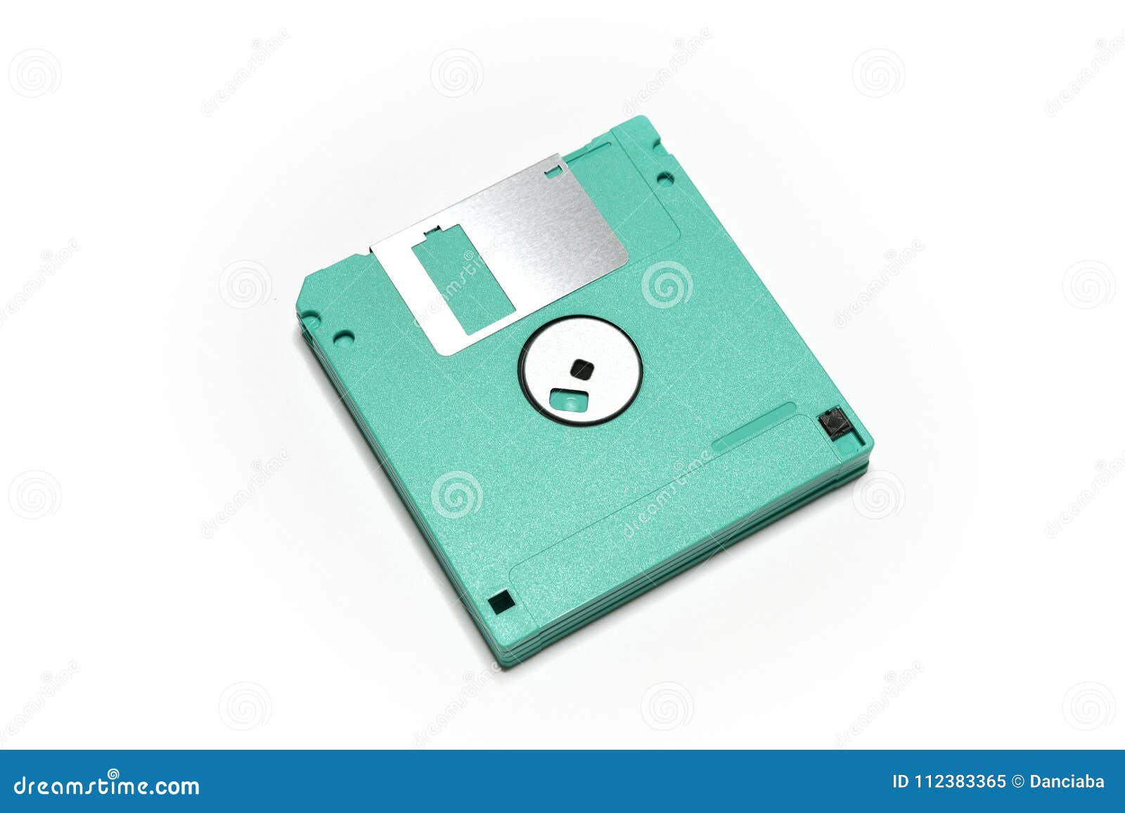 Old Colored Computer Floppy Disks Isolated on White Background. Stock ...