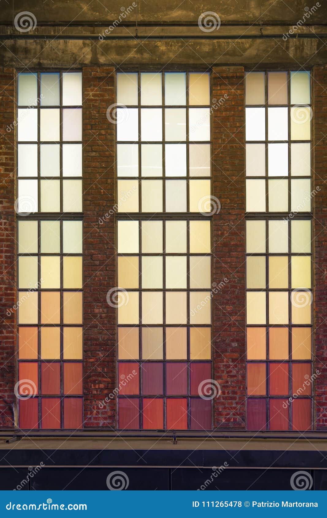 Old Colored Windows with Warm Shades. Stock Photo - Image of arts ...