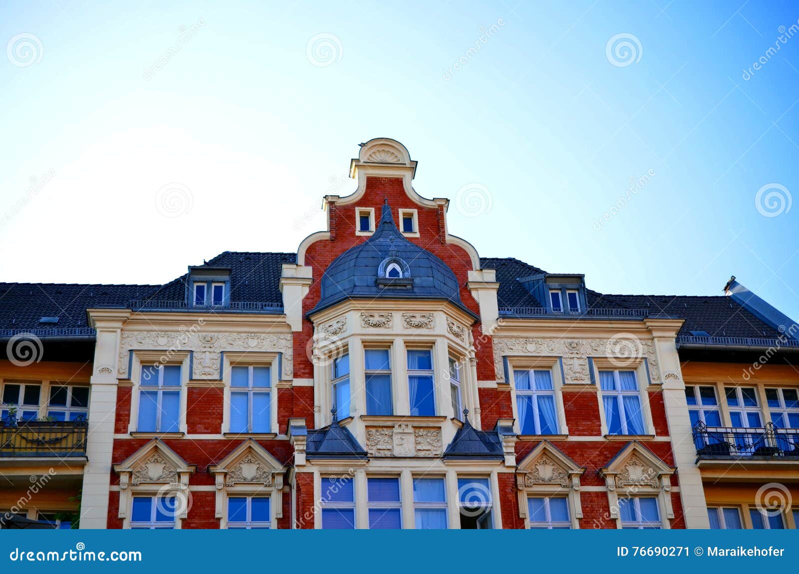 Old Colorful Baroque Building in Berlin Stock Image - Image of abstract ...
