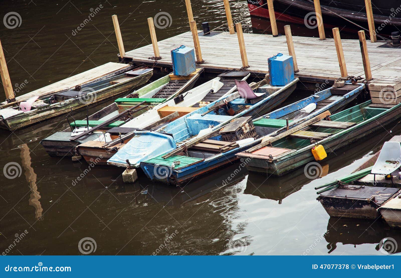 Old colorful boats stock photo. Image of reflection, boat - 47077378