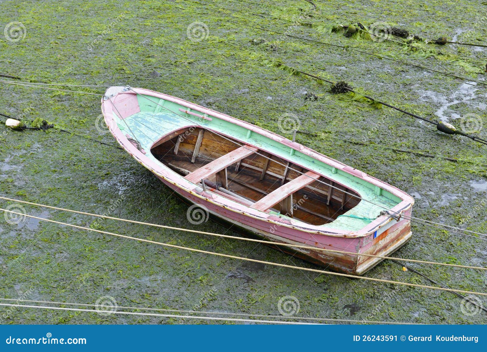 Old Colorful Rowing Boat in Spain Stock Image - Image of fishing ...