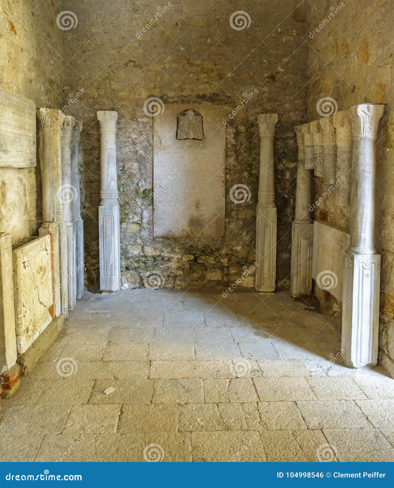 Old Column in the Atrium in Porec Stock Photo - Image of arch, columns ...