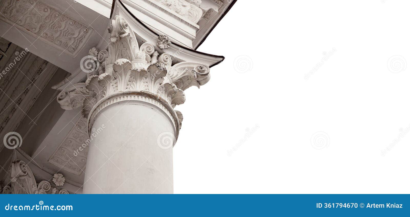 Old Column Pillar Architecture Shape Frame of Ancient University Campus ...