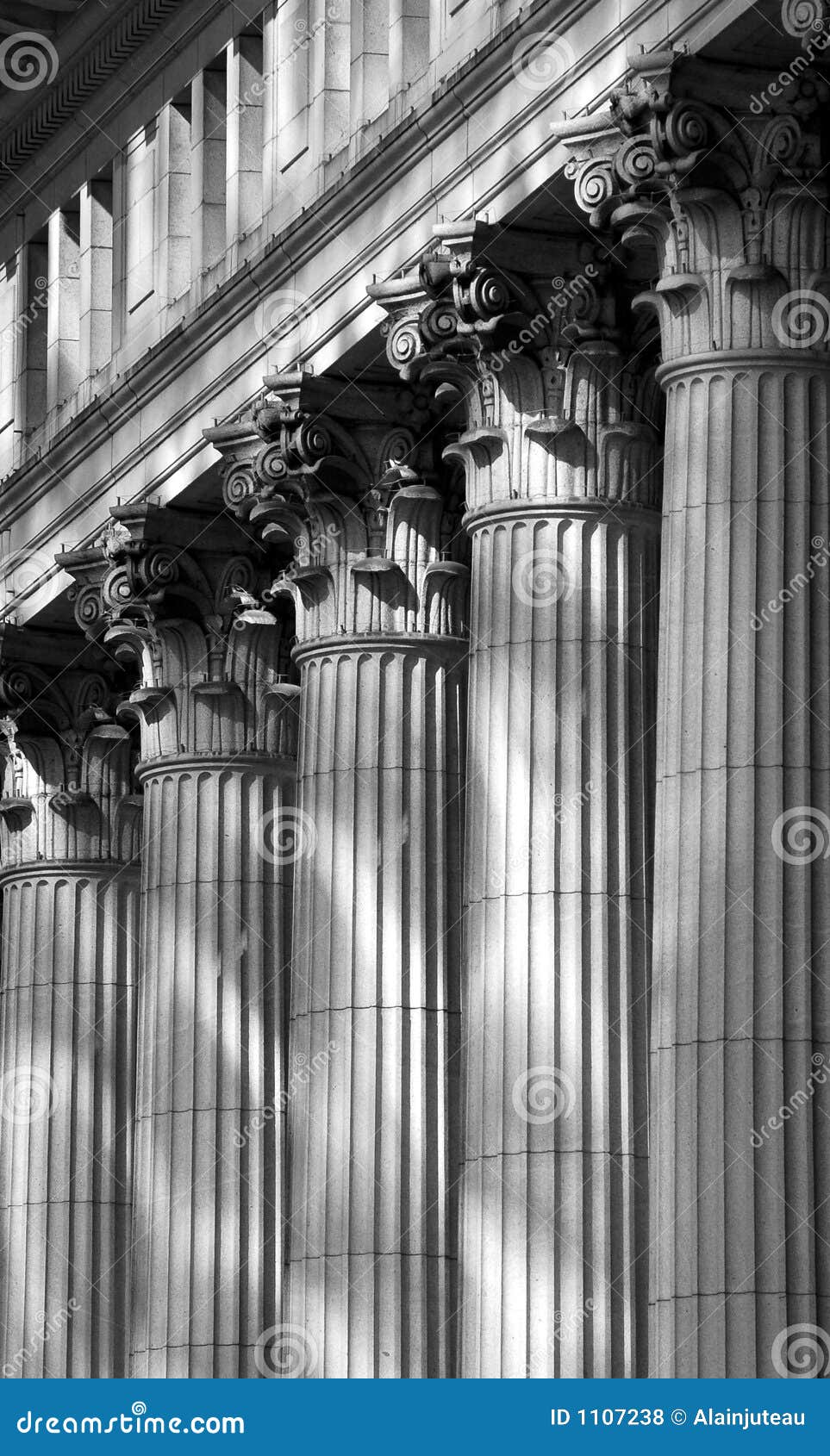 Old columns in montreal stock photo. Image of corporate - 1107238