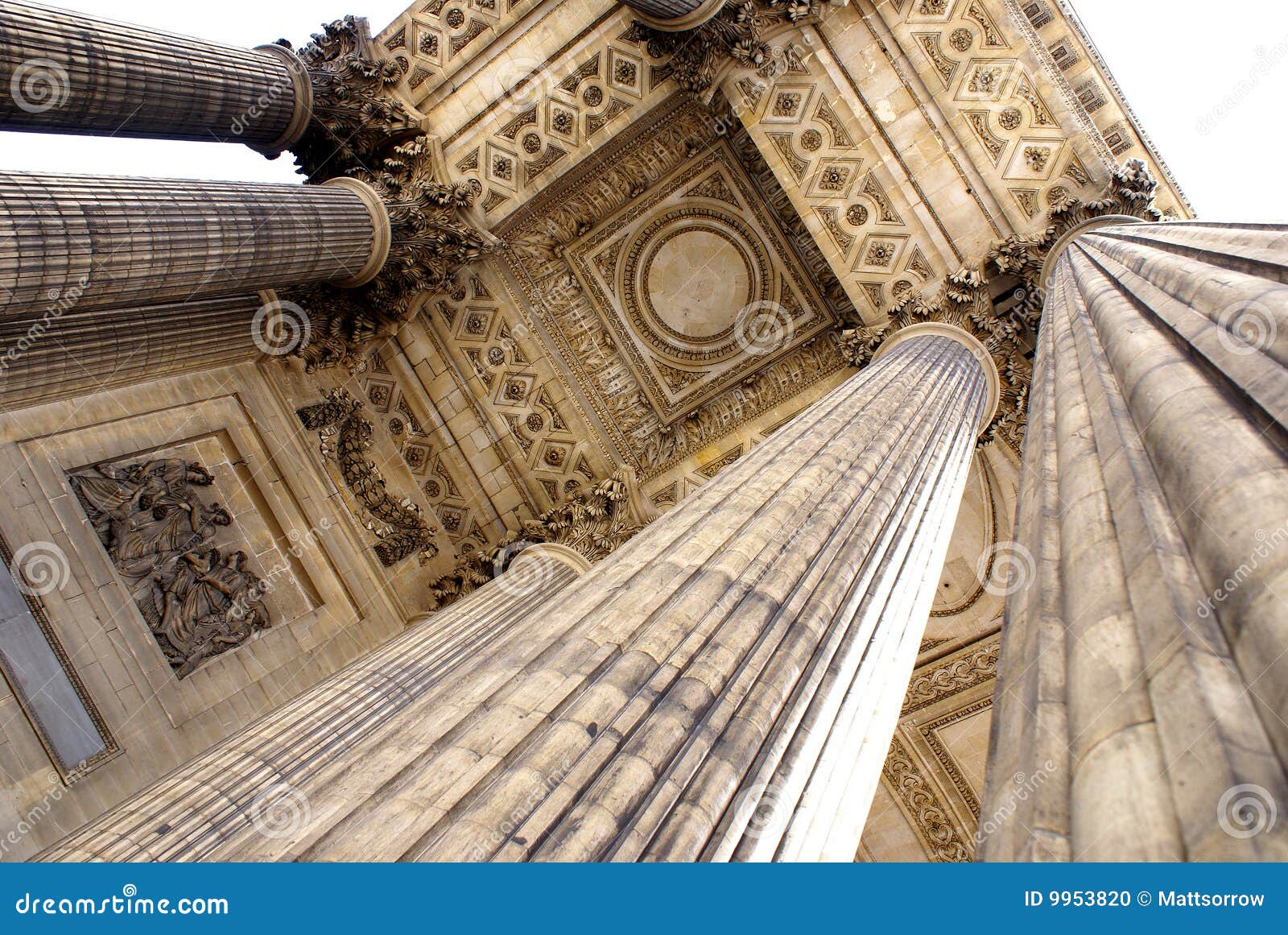 Old columns in Paris stock photo. Image of paris, church - 9953820