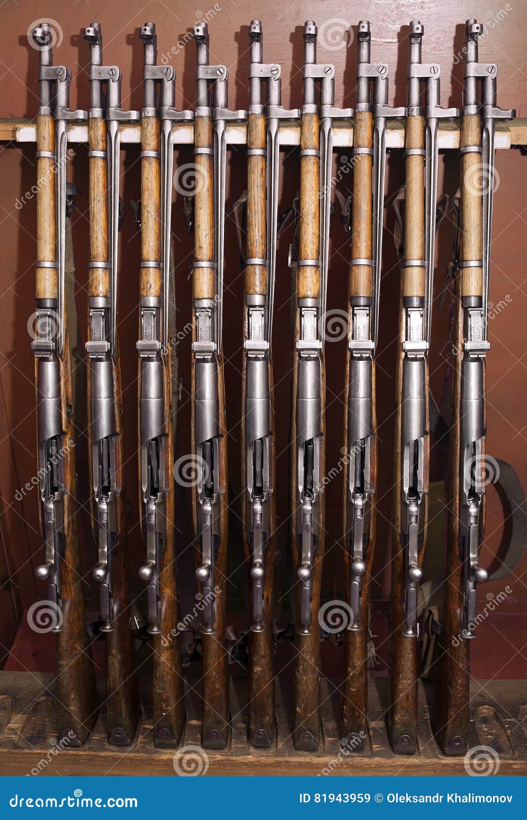 Old combat rifles stock image. Image of weapon, fighting - 81943959