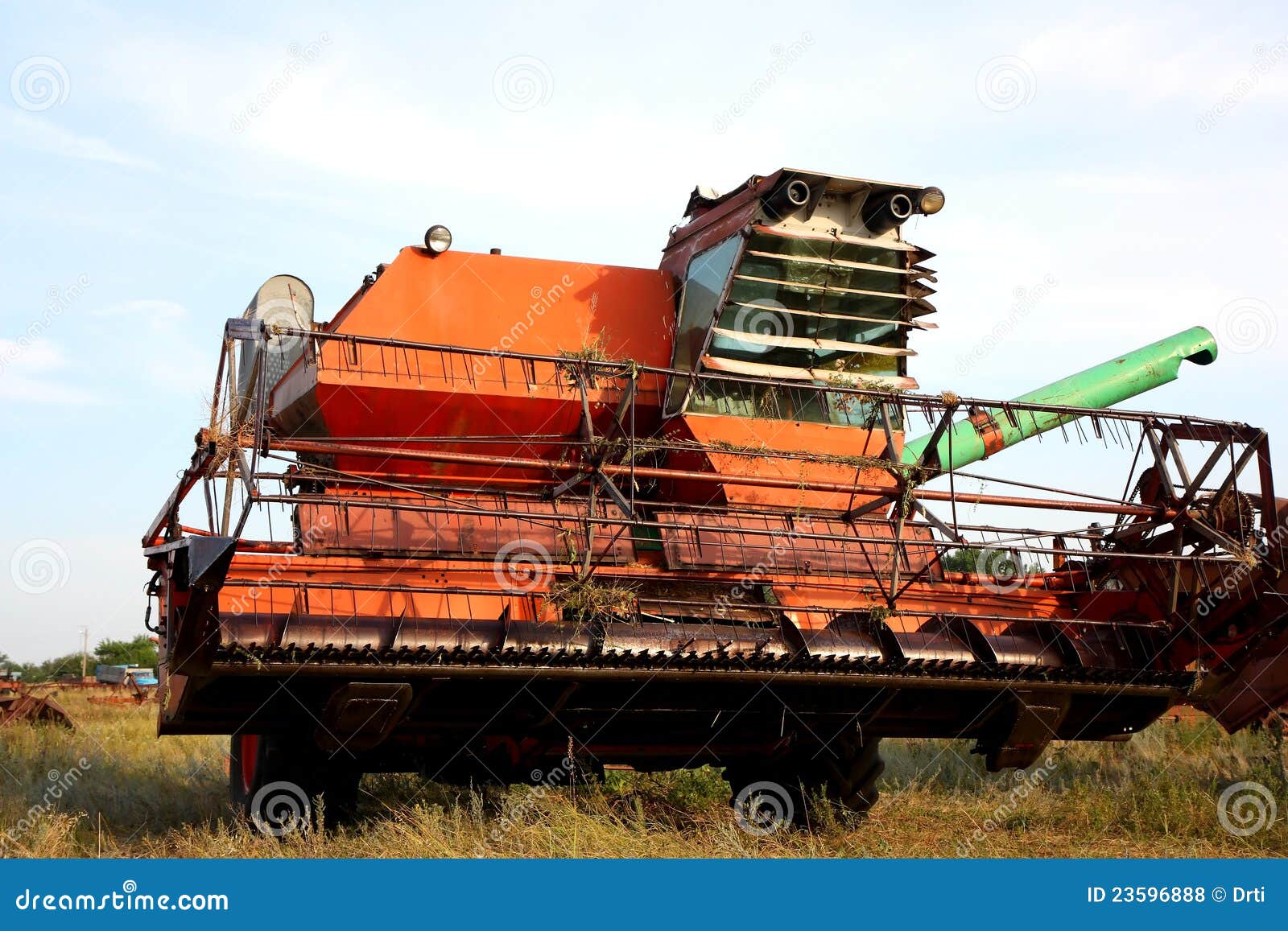 OLd combine harvester stock photo. Image of nature, seasons - 23596888