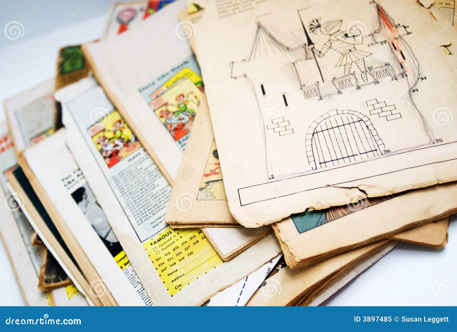 Old comic books stock image. Image of play, paper, memories - 3897485