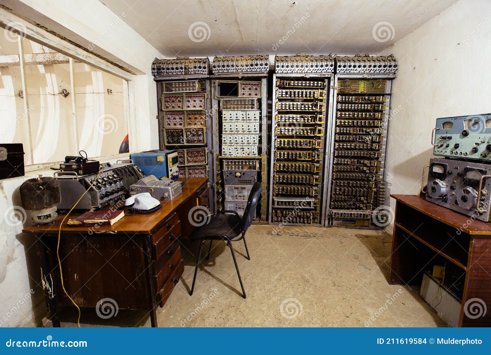 Old Communication Equipment in Underground Soviet Bunker Stock Photo ...