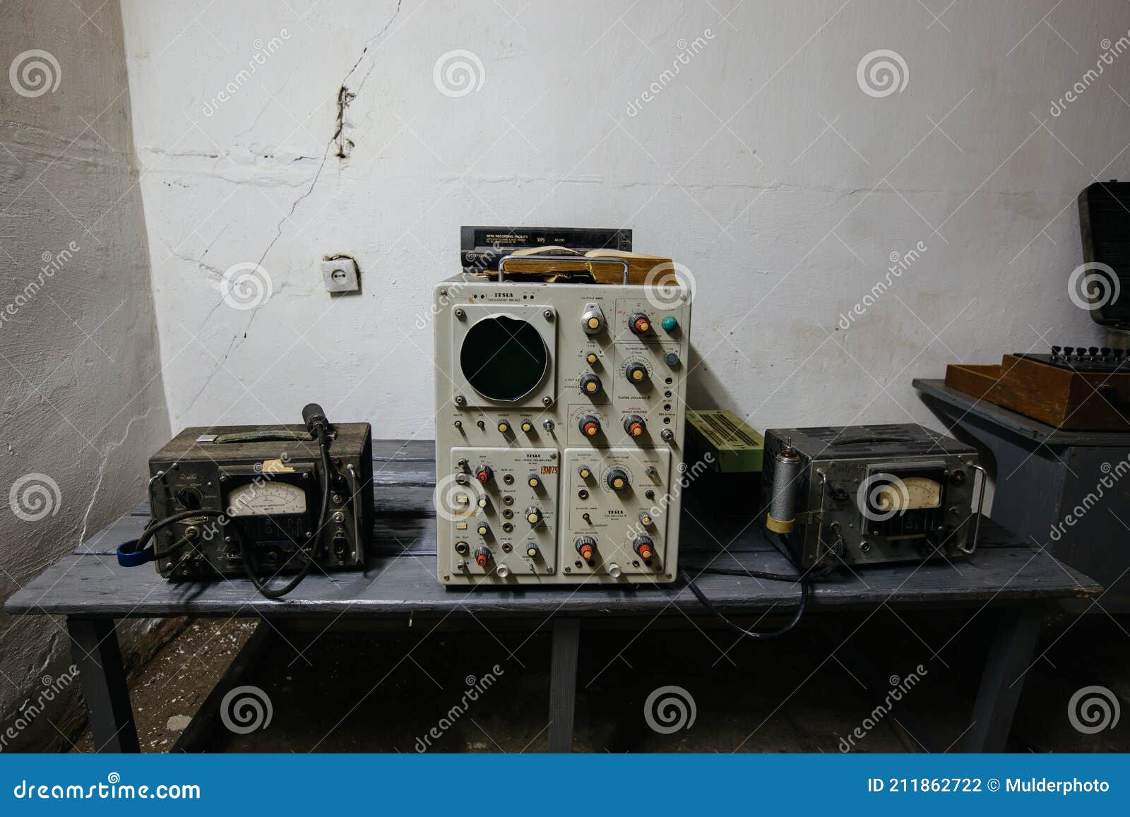 Old Communication Equipment in Underground Soviet Bunker Editorial ...