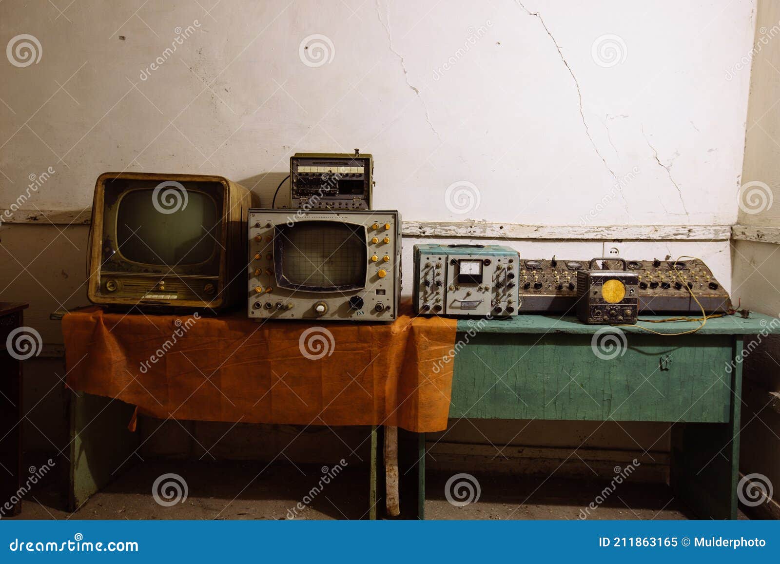 Old Communication Equipment in Underground Soviet Bunker Editorial ...