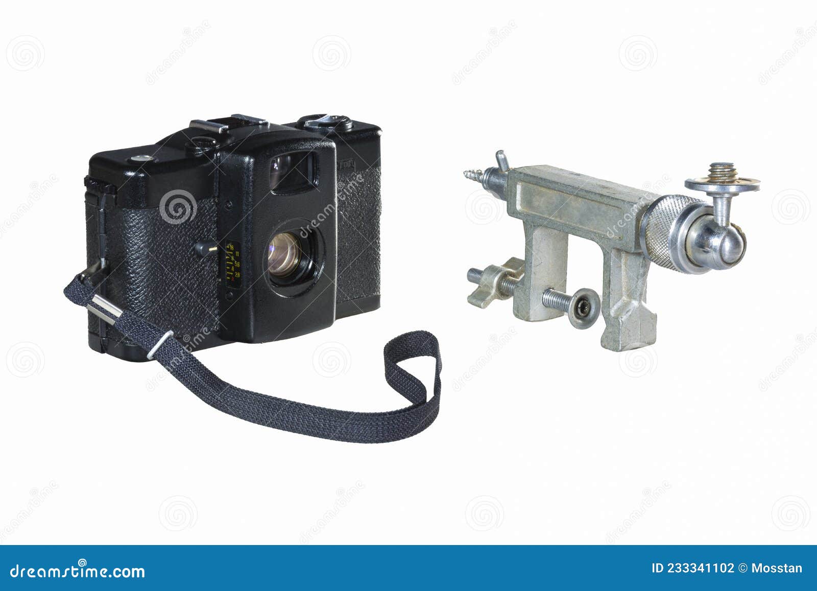 Old Compact Camera and Mount for it Stock Photo - Image of background ...