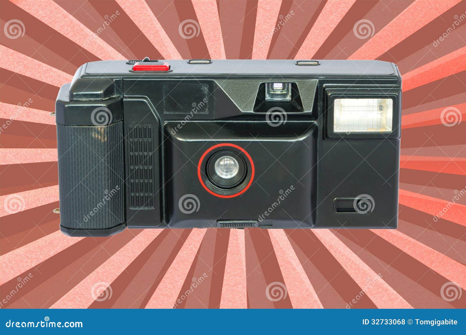 Old Compact Vintage Camera Against White Background. Stock Photo ...