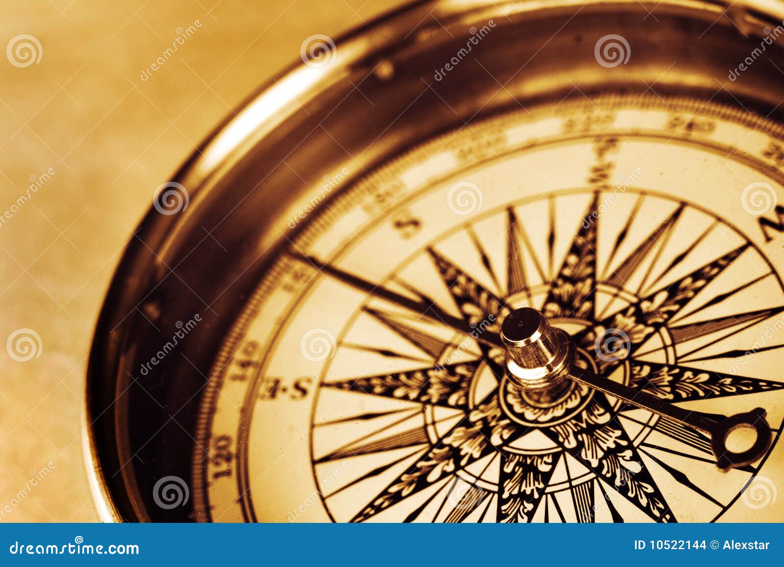Old compass stock photo. Image of south, guidance, geography - 10522144
