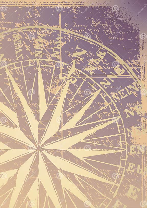 Old compass stock vector. Illustration of vector, retro - 5024052