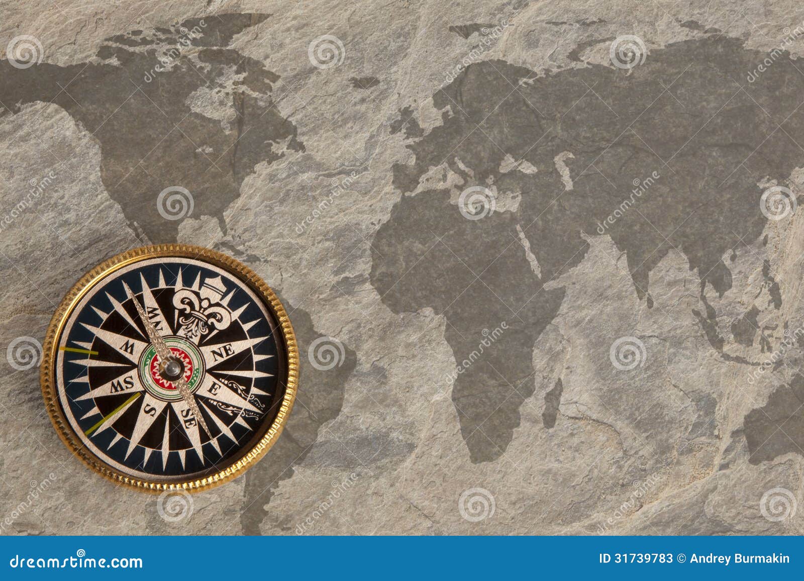 Old compass stock image. Image of compass, grunge, retro - 31739783