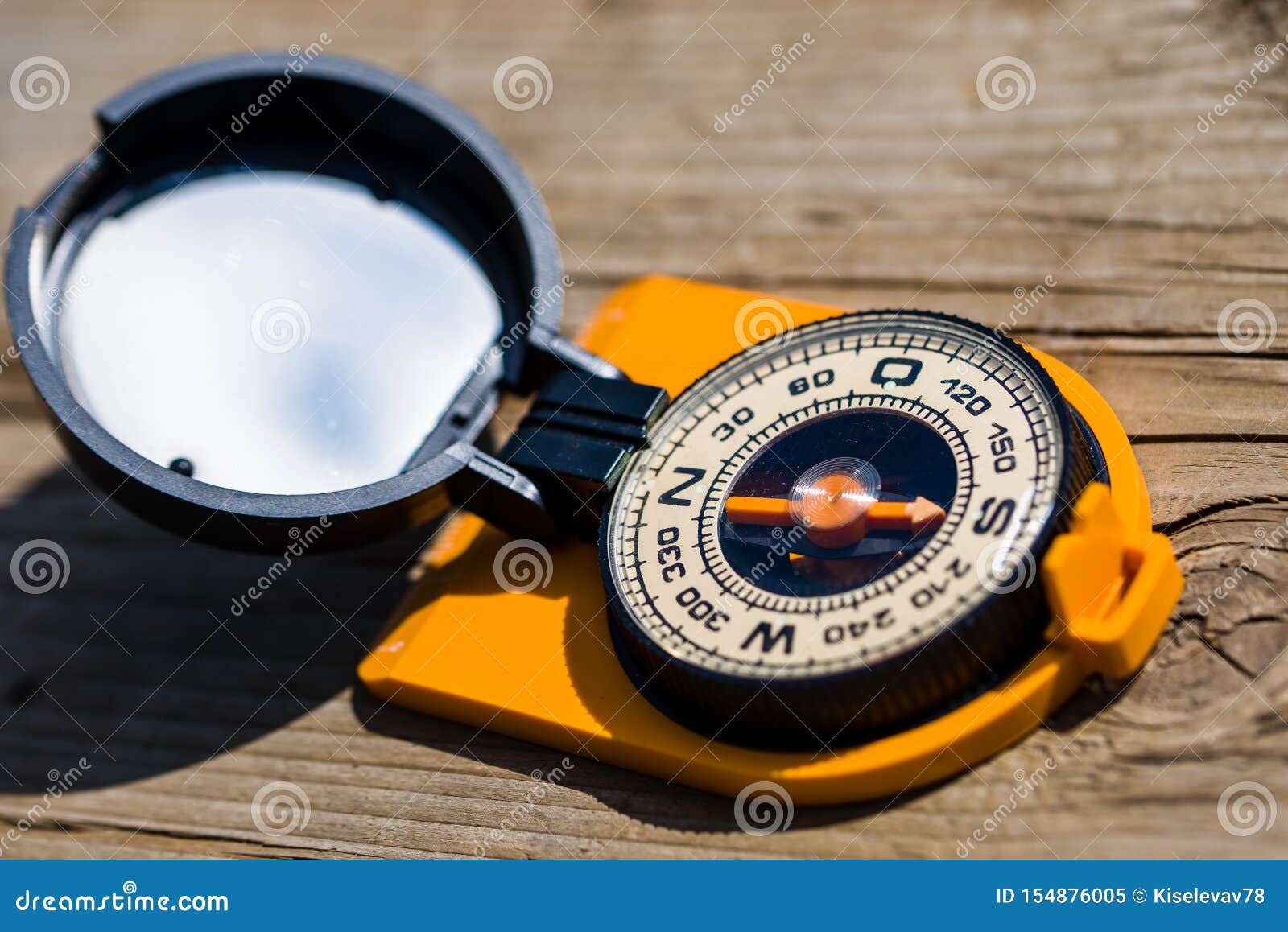 The Old Compass, the Needle Points South. Selective Focus Stock Image ...