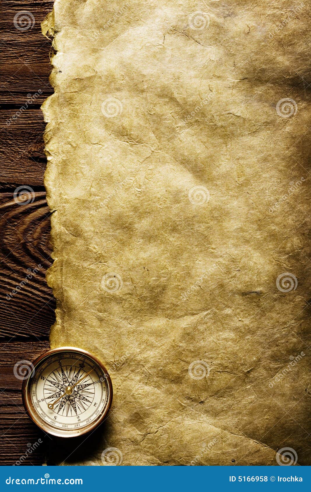 Old Compass and paper stock photo. Image of objects, still - 5166958