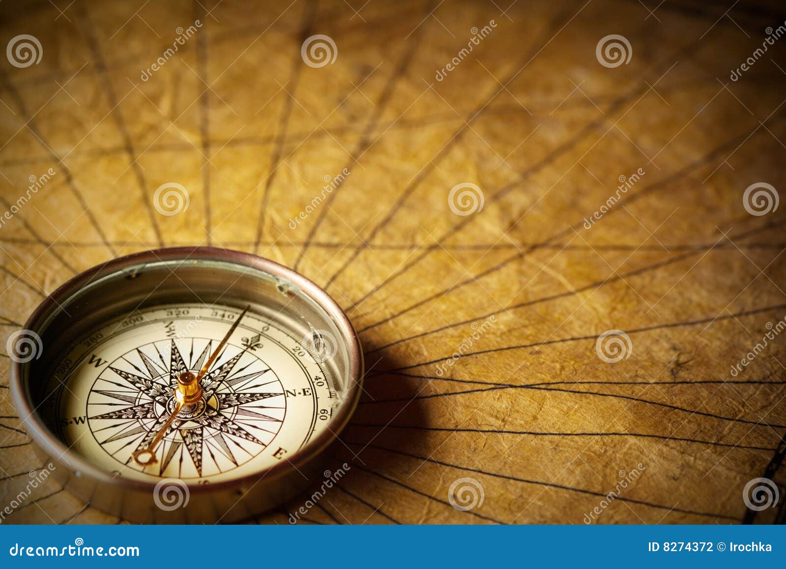 Old Compass and paper stock photo. Image of objects, withered - 8274372