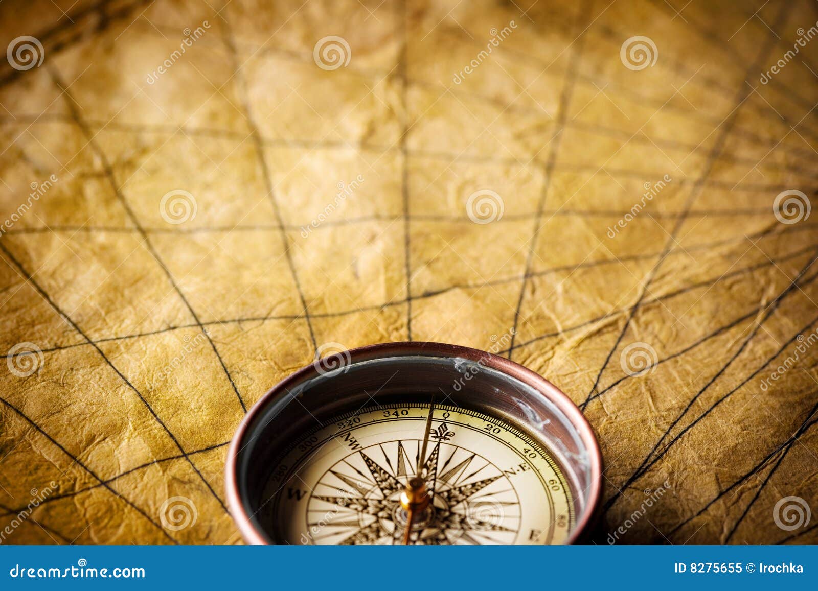 Old Compass and paper stock image. Image of paper, direction - 8275655
