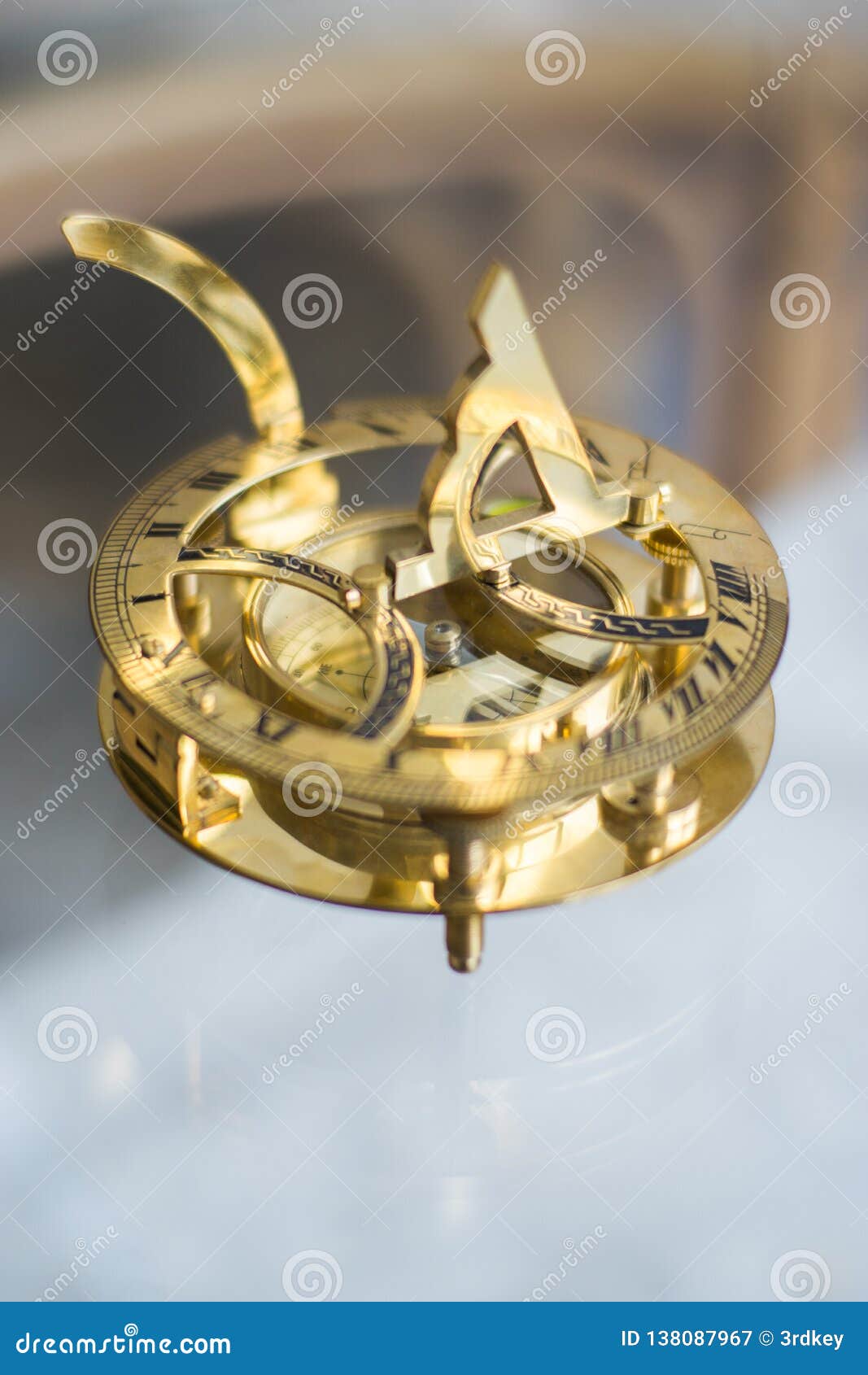 OLD COMPASS with SUN CLOCK for NAVAL Stock Image - Image of calendar ...