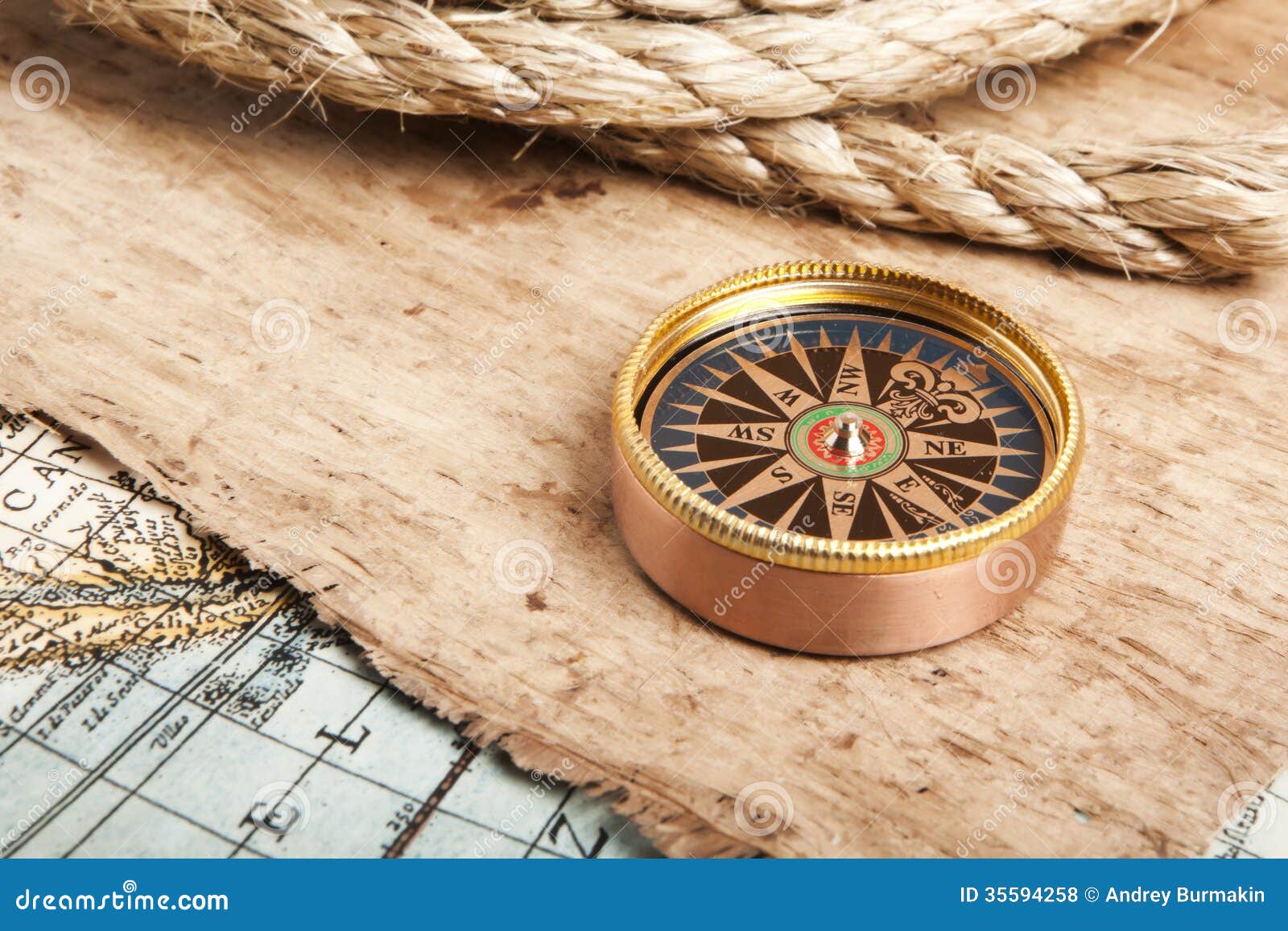Old compass stock photo. Image of canvas, century, page - 35594258