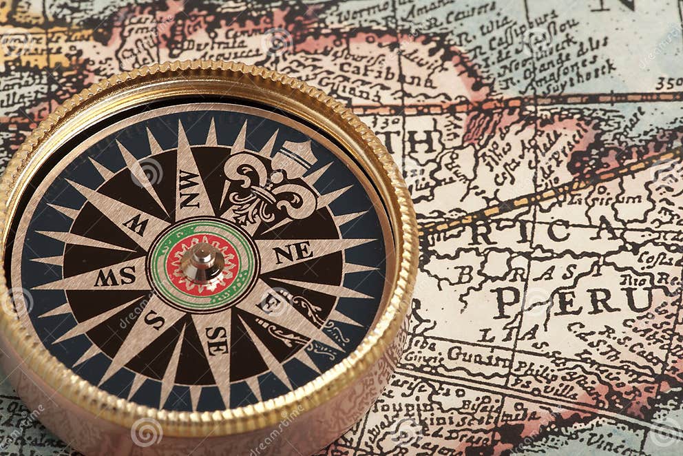 Old compass stock photo. Image of retro, ancient, history - 45853610