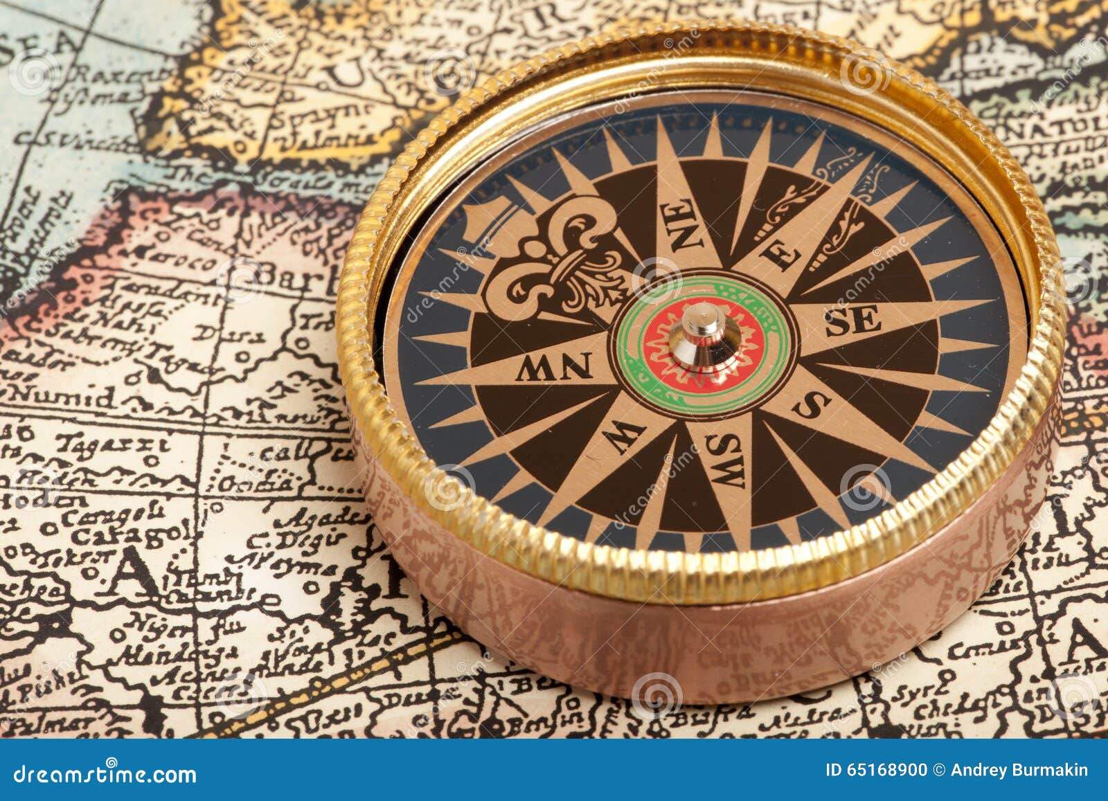 Old compass stock photo. Image of navigate, gold, travel - 65168900