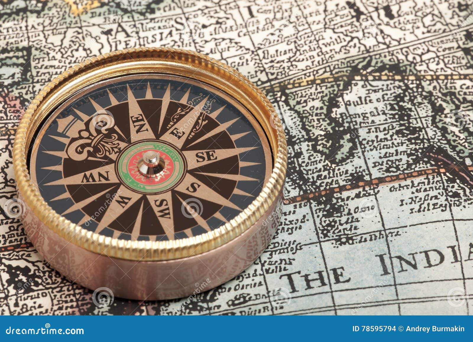 Old compass stock photo. Image of canvas, north, history - 78595794