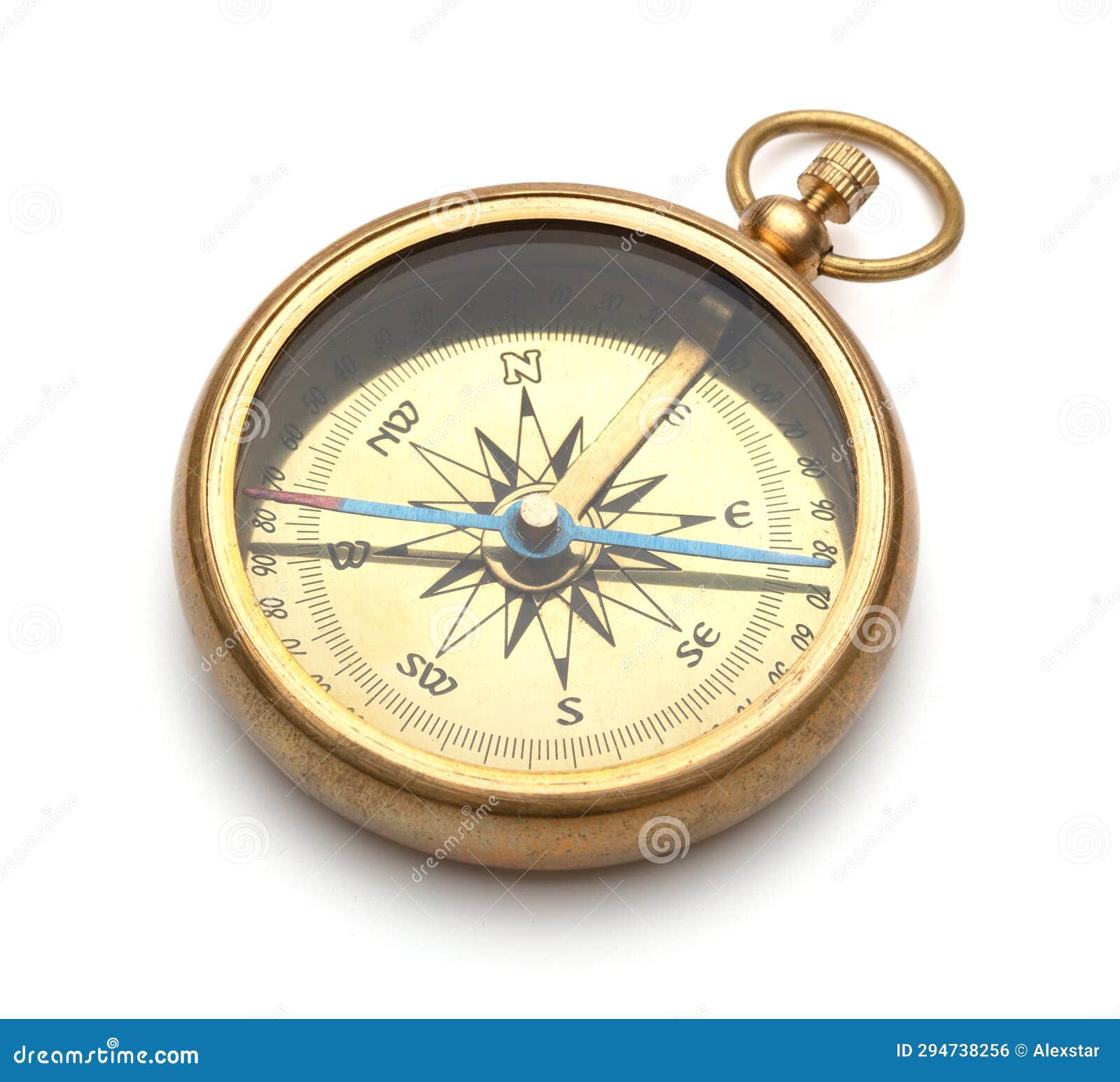 Old Compass on White Background Stock Photo - Image of metal, geography ...