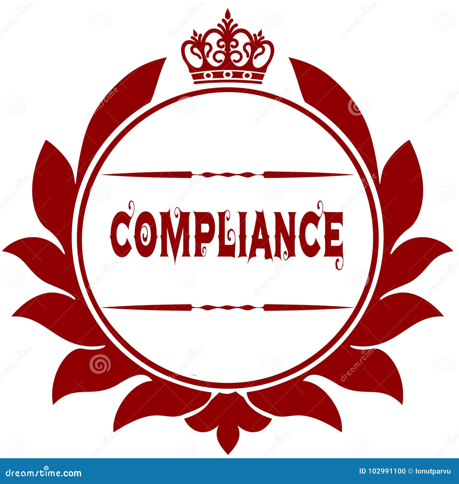 Old COMPLIANCE red seal. stock illustration. Illustration of graphic ...