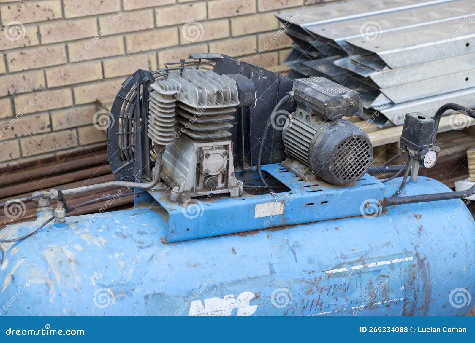 Old compressor stock photo. Image of used, technology - 269334088