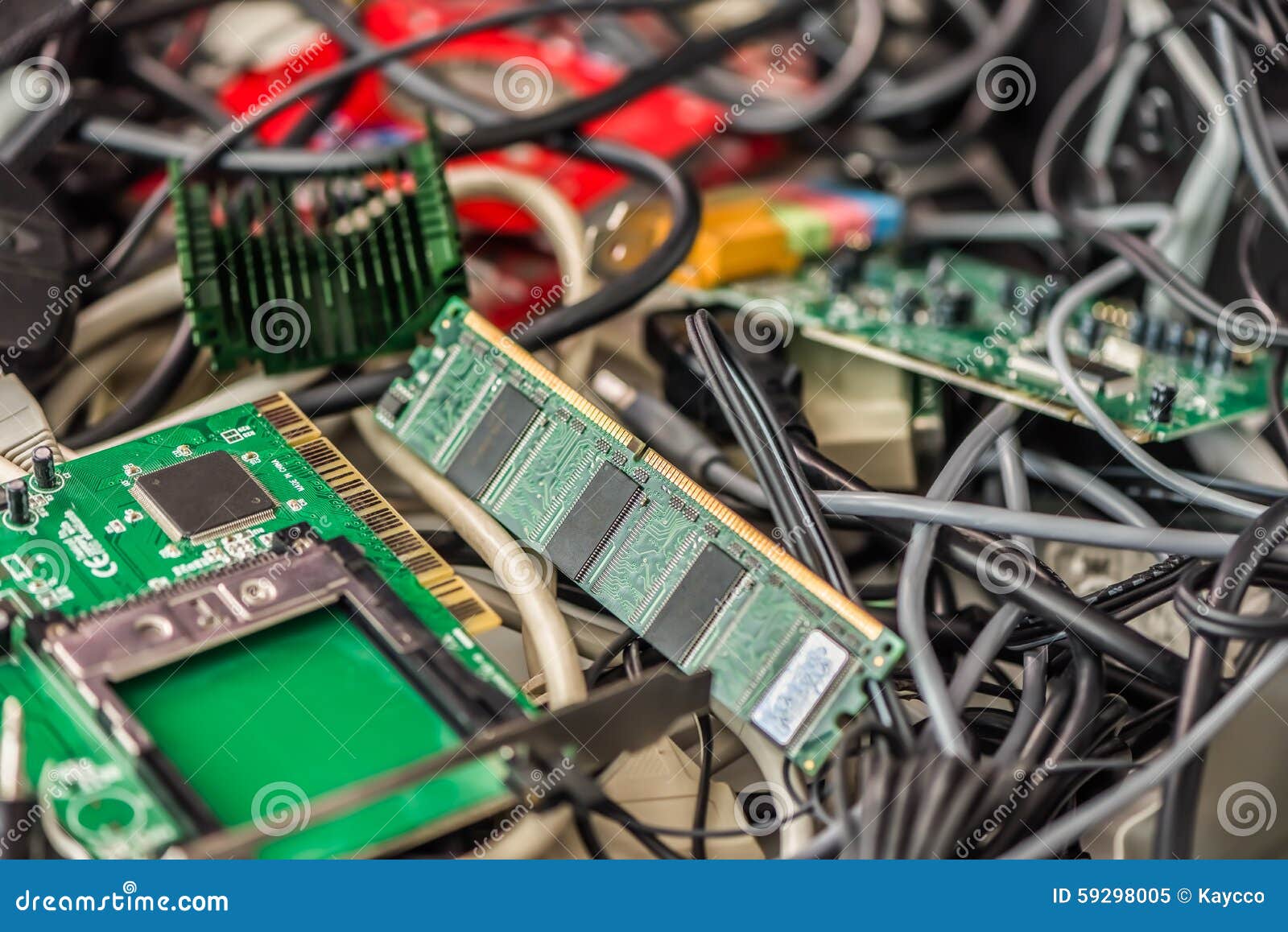 Old Computer Cables and Devices Stock Image - Image of data, hardware ...