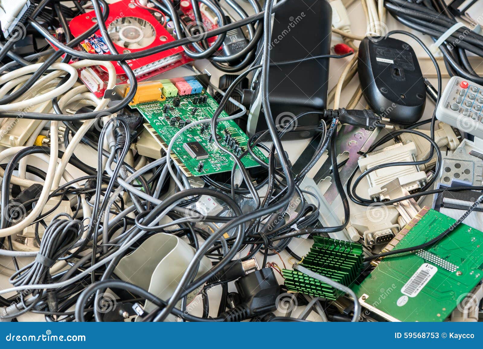 Old Computer Cables and Devices Stock Image - Image of obsolete, memory ...