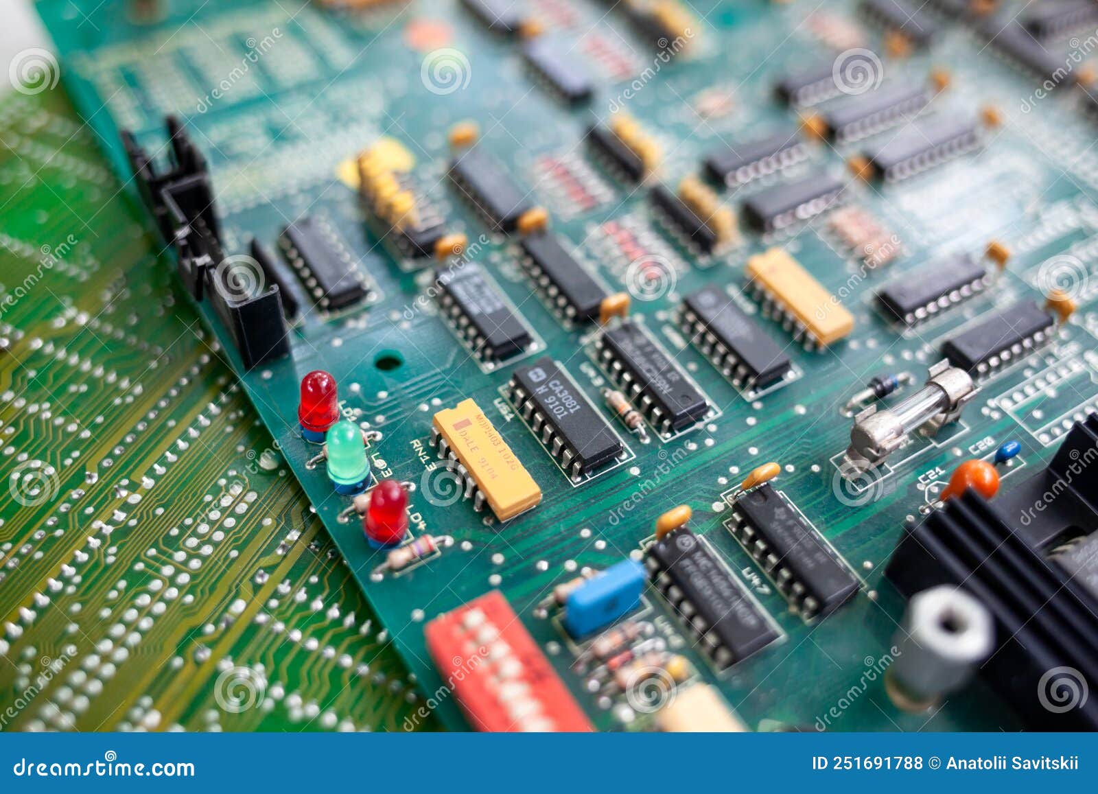 Old Computer Chips that are Out of Order. Not Working Microshops Stock ...