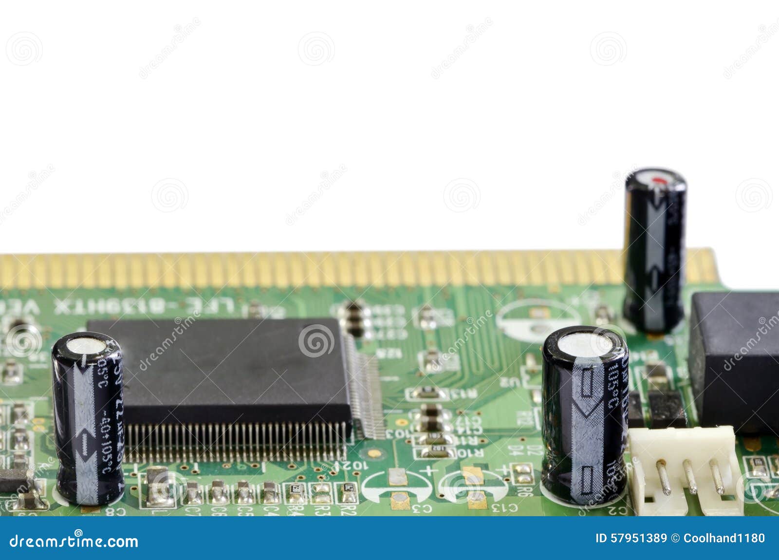 Old computer circuit stock image. Image of isolated, board - 57951389