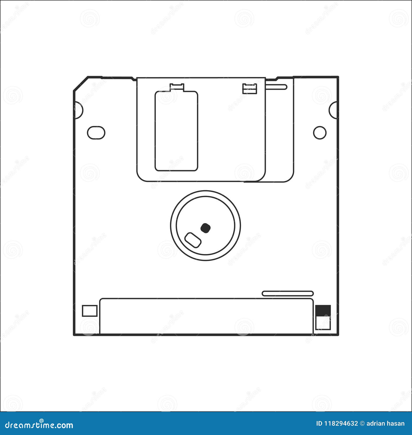OLD COMPUTER DISK LINE ART Vector Stock Vector - Illustration of pencil ...